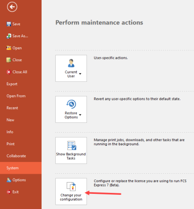 How do I change my configuration file?
