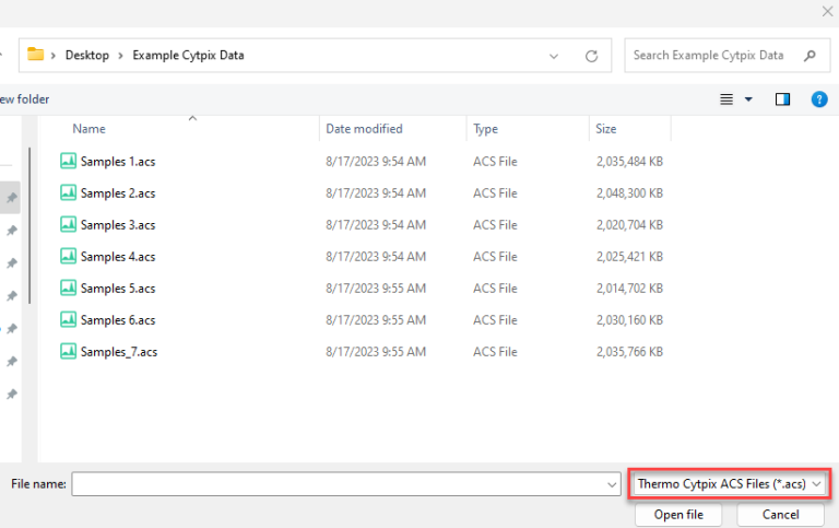 How do I work with images from the Thermo Scientific Attune CytPix?