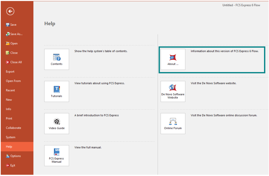 How do I know which version of FCS Express I have?