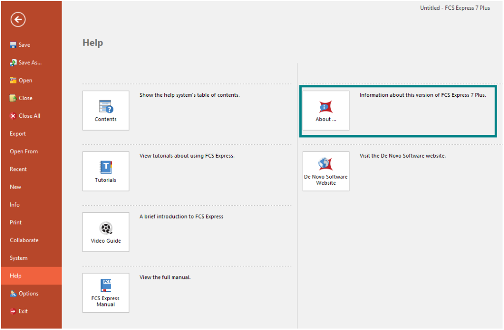 How do I know which version of FCS Express I have?